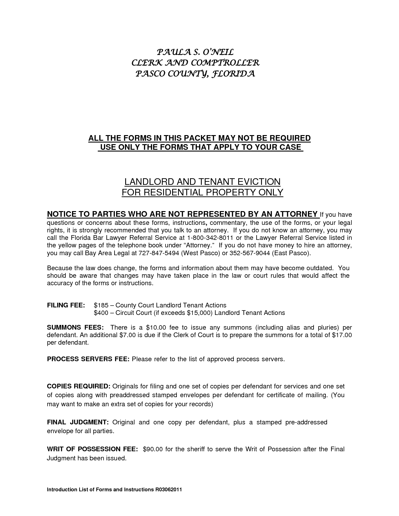 Tenant Eviction Notice Form - Free Printable Documents