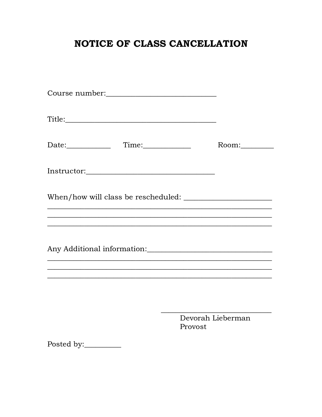 Cancellation Notice Form - Free Printable Documents