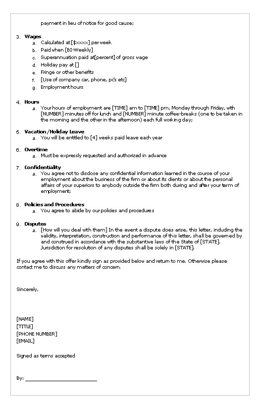 Letters Of Appointment - Free Printable Documents