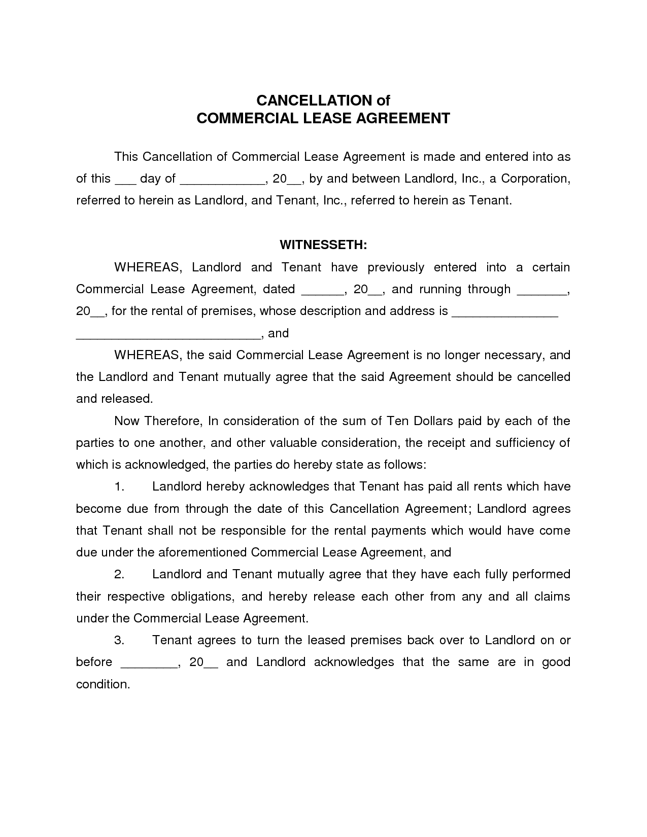 Office Rent Agreement - Free Printable Documents