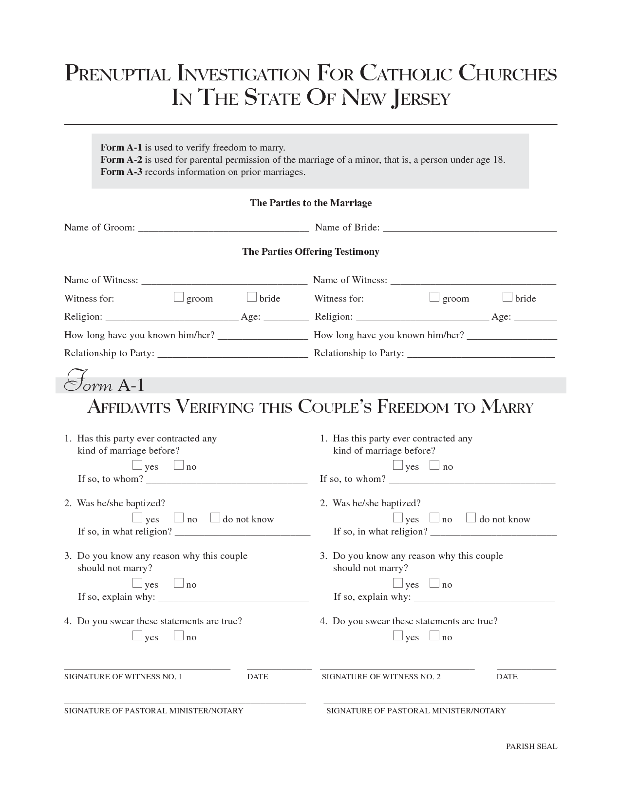 Prenup Form - Free Printable Documents
