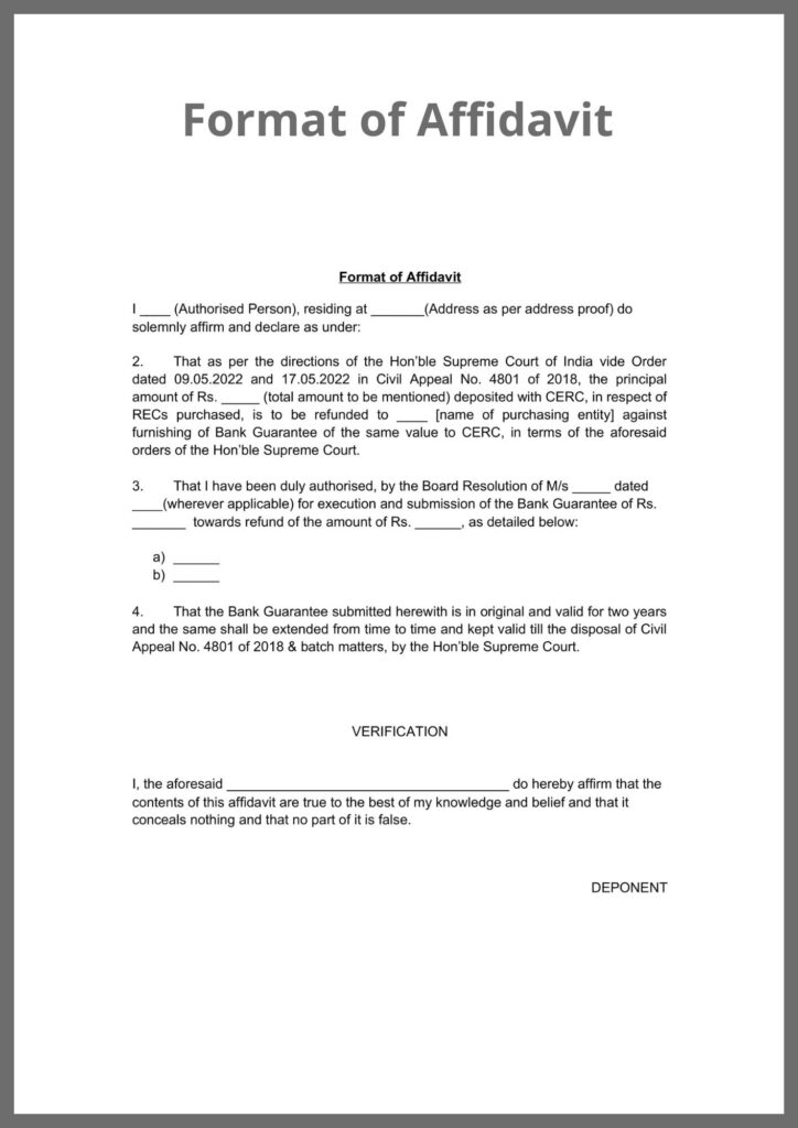 Affidavit Sample - Free Printable Documents
