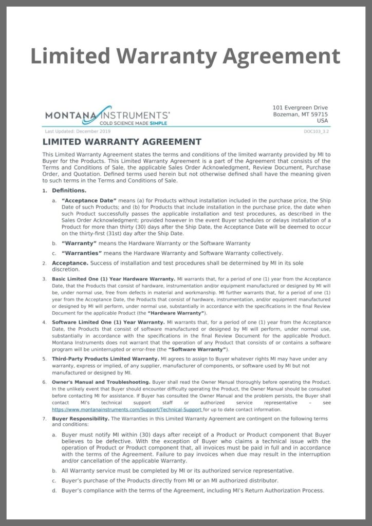 Warranty Template - Free Printable Documents